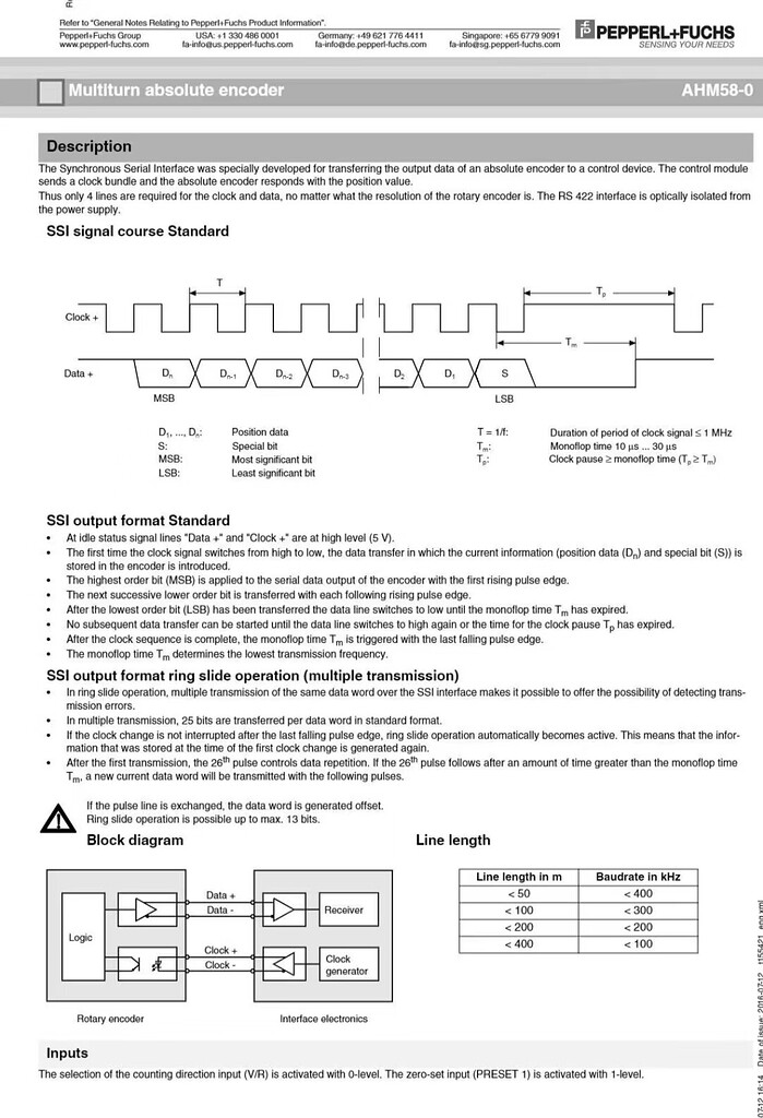 Ssi encoder with special bits - Sensors - Delta Motion Discussion Forum